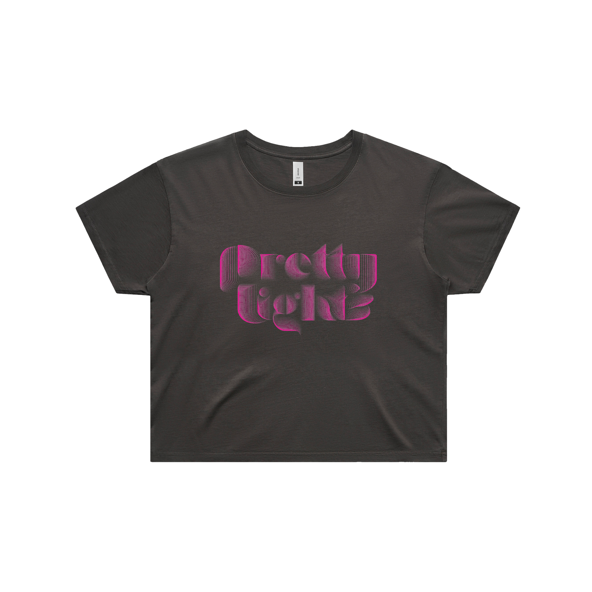 Bitmap Crop Tee (Pink Text) – Pretty Lights