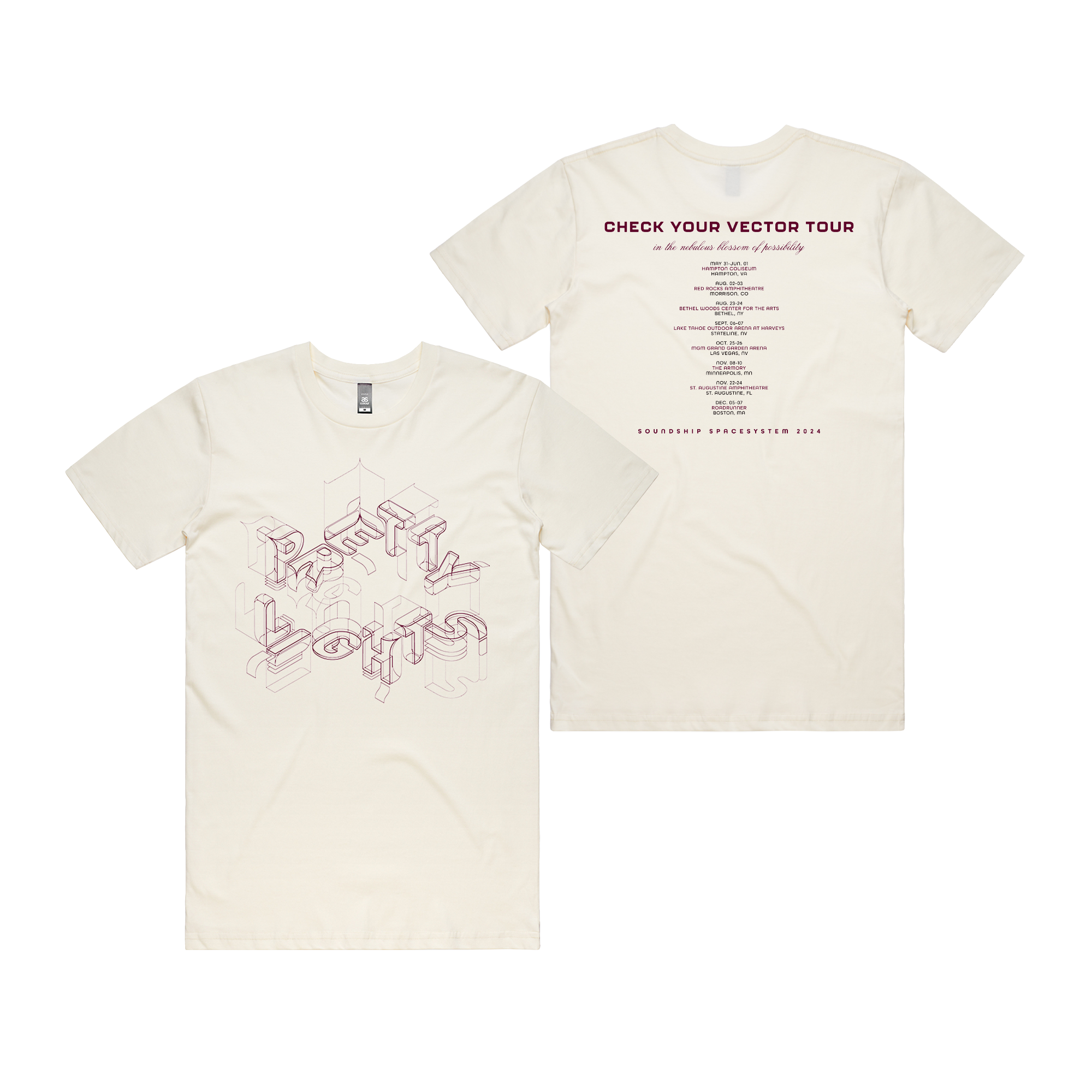 Check Your Vector Tour Tee (Natural) – Pretty Lights