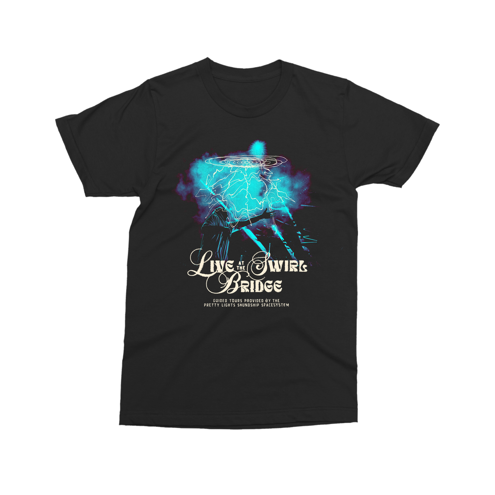 Live from the Swirl Bridge Tee (Black) – Pretty Lights